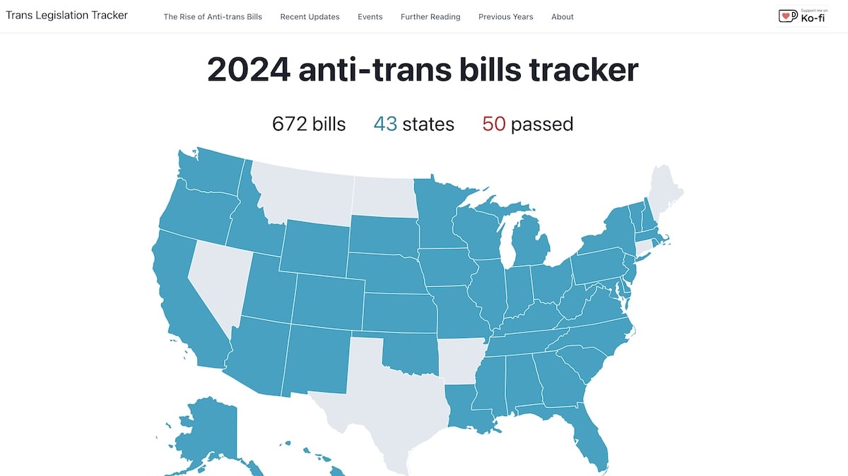 2024 Anti-Trans Bills: Trans Legislation Tracker